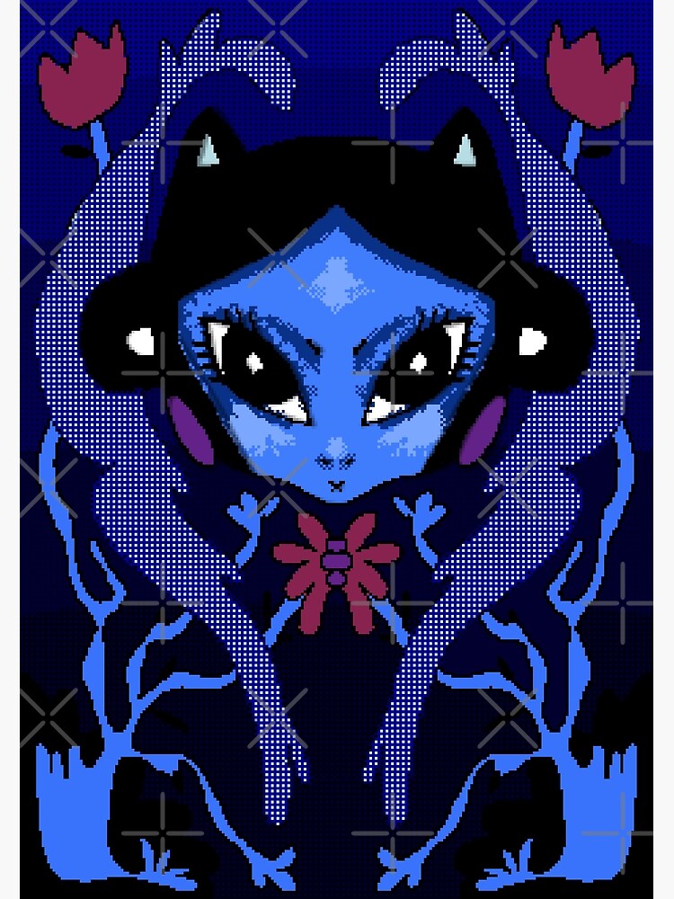 "Demon girl pixel art nouveau" Poster for Sale by EverifayArt | Redbubble