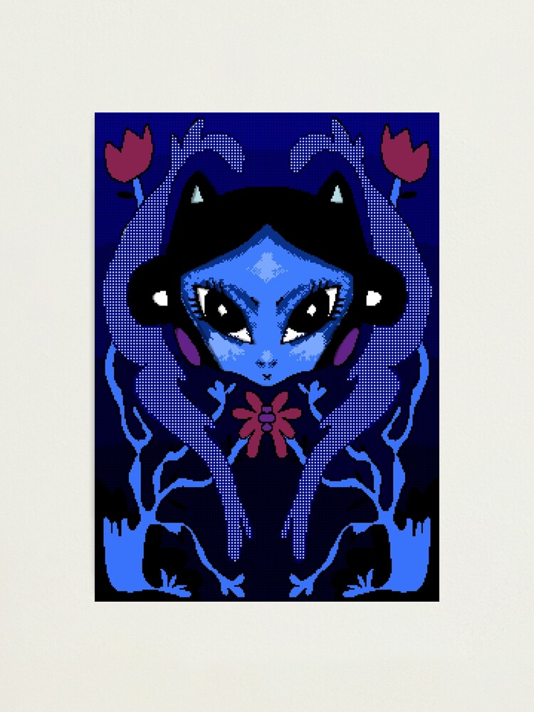 "Demon girl pixel art nouveau" Photographic Print for Sale by ...