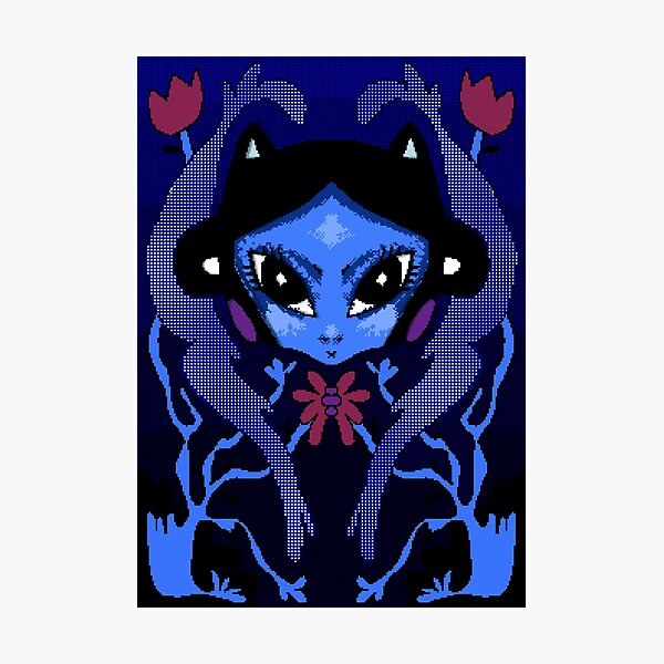 "Demon girl pixel art nouveau" Photographic Print for Sale by ...