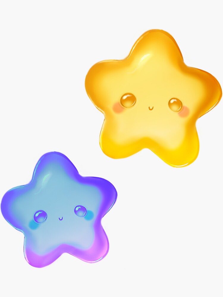 "Squishy Stars" Sticker for Sale by Pepper-Pod | Redbubble