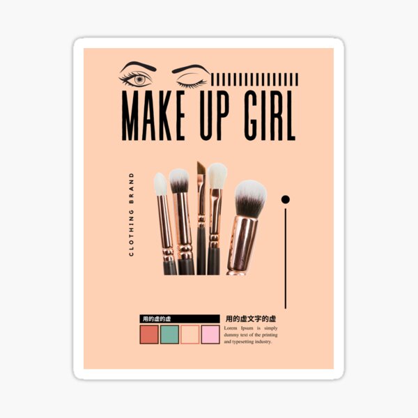 "Make up Girl" Sticker for Sale by MehaksGallery | Redbubble