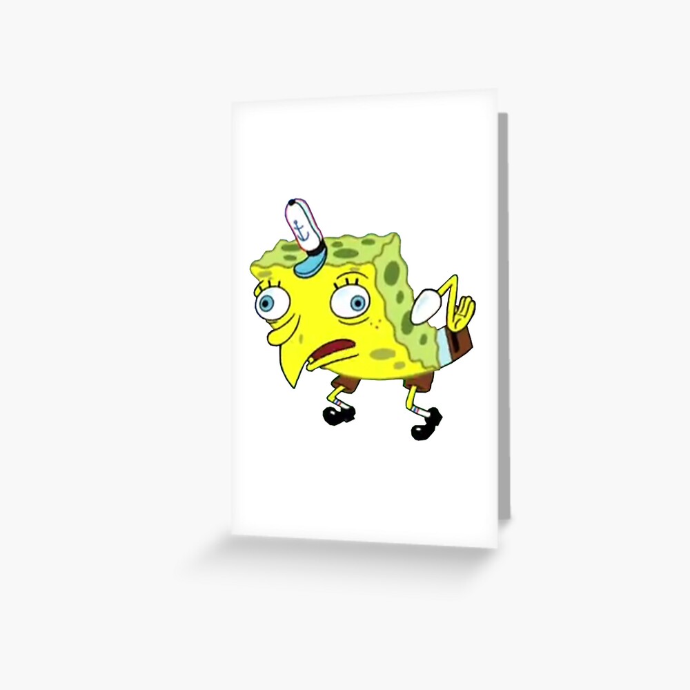 "Mocking SpongeBob" Greeting Card for Sale by grufalo | Redbubble