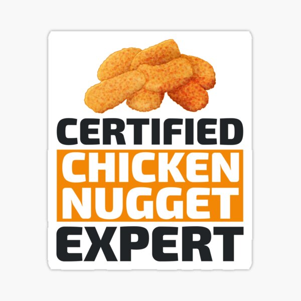 "Chicken Nuggets Fast Food Funny Saying" Sticker for Sale by ...