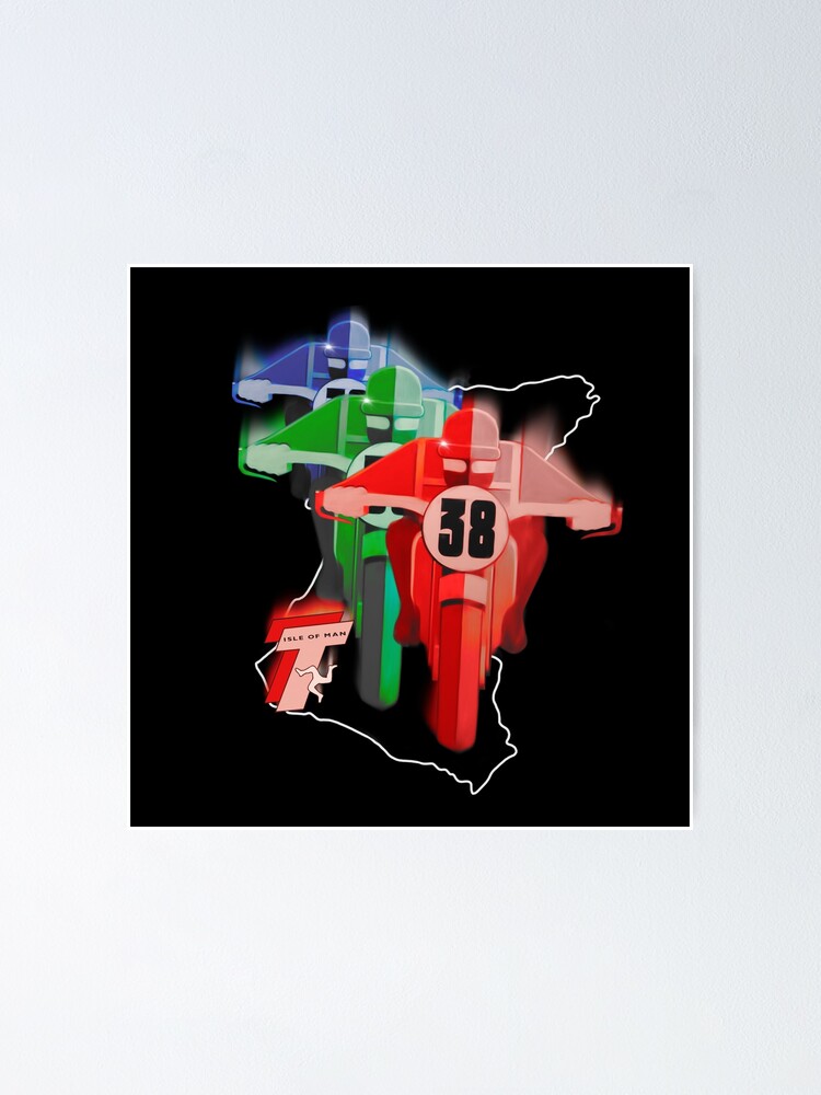 "Retro Isle of Man TT races Poster by MotorManiac " Poster by ...