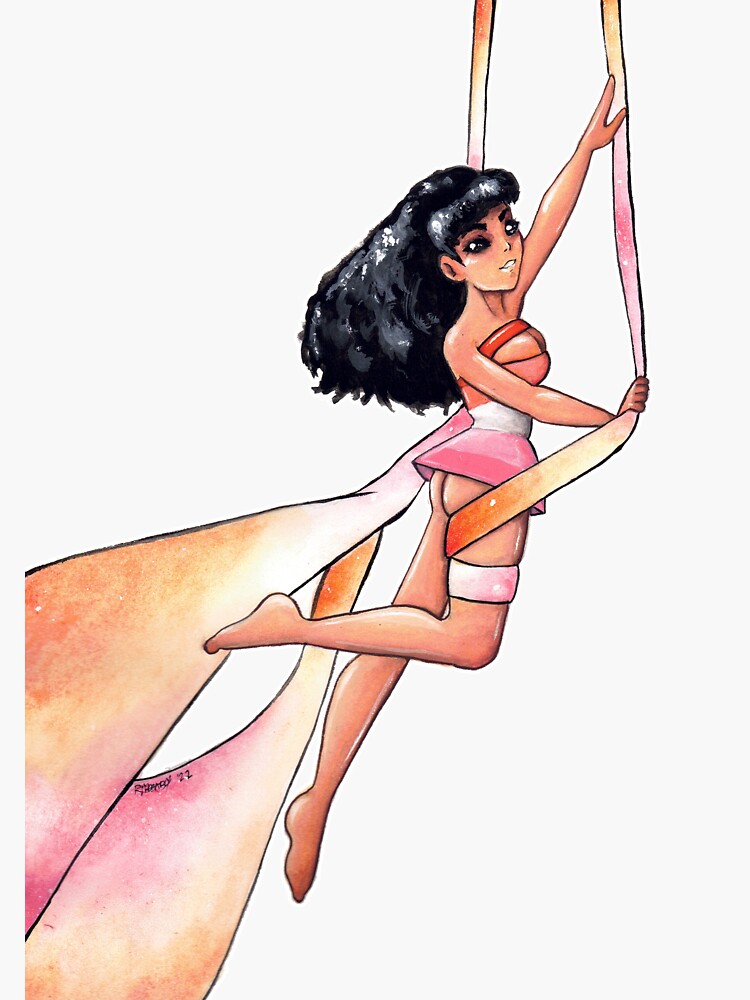 "Lesbian Pride Silks" Sticker for Sale by RemiProbably | Redbubble