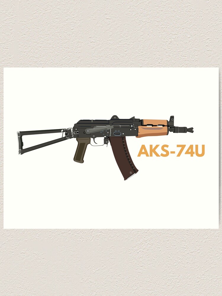 "AKS-74U Shortened Assault Rifle" Art Print for Sale by NorseTech ...