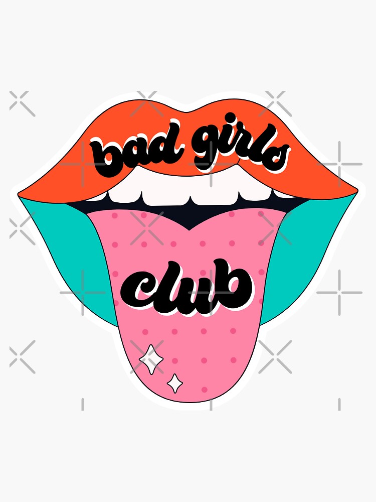 "Bad Girls Club Lips" Sticker for Sale by socialbylindsay | Redbubble