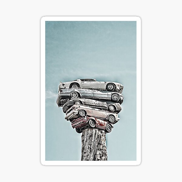 "Graffiti Cars" Sticker for Sale by BArtHouse | Redbubble