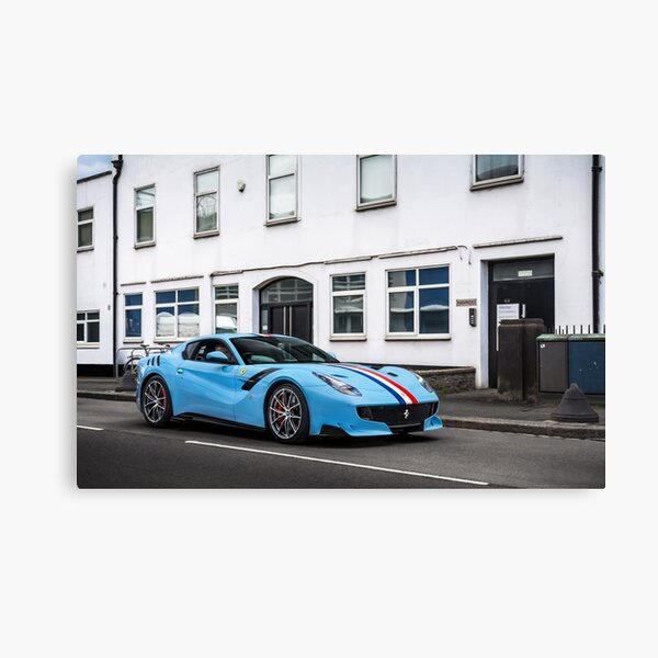 "Ferrari F12 TDF in French Racing Blue " Canvas Print for Sale by Rico ...