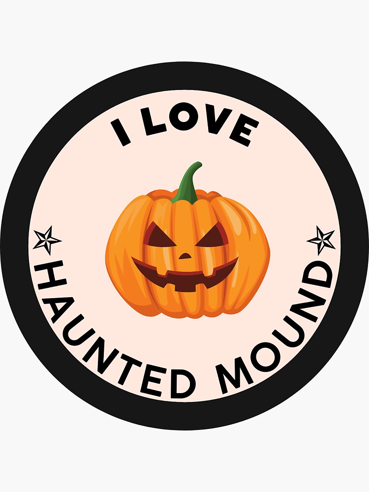 "I Love Haunted Mound" Sticker by Figuradam | Redbubble