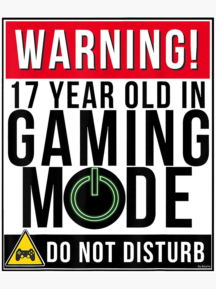 "Gift For 17 Year Old Gamer and 17th Birthday" Sticker for Sale by ...