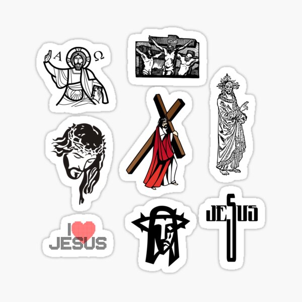 "Jesus Sticker Pack" Sticker for Sale by knightsydesign | Redbubble
