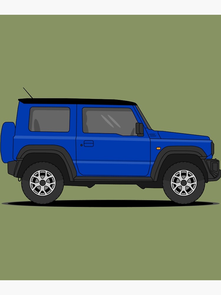 "Blue Japanese 4x4 " Poster for Sale by Moto-GB | Redbubble
