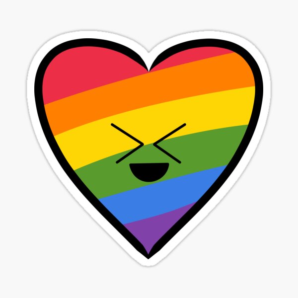 "Pride heart grin" Sticker for Sale by DaLurchLa | Redbubble