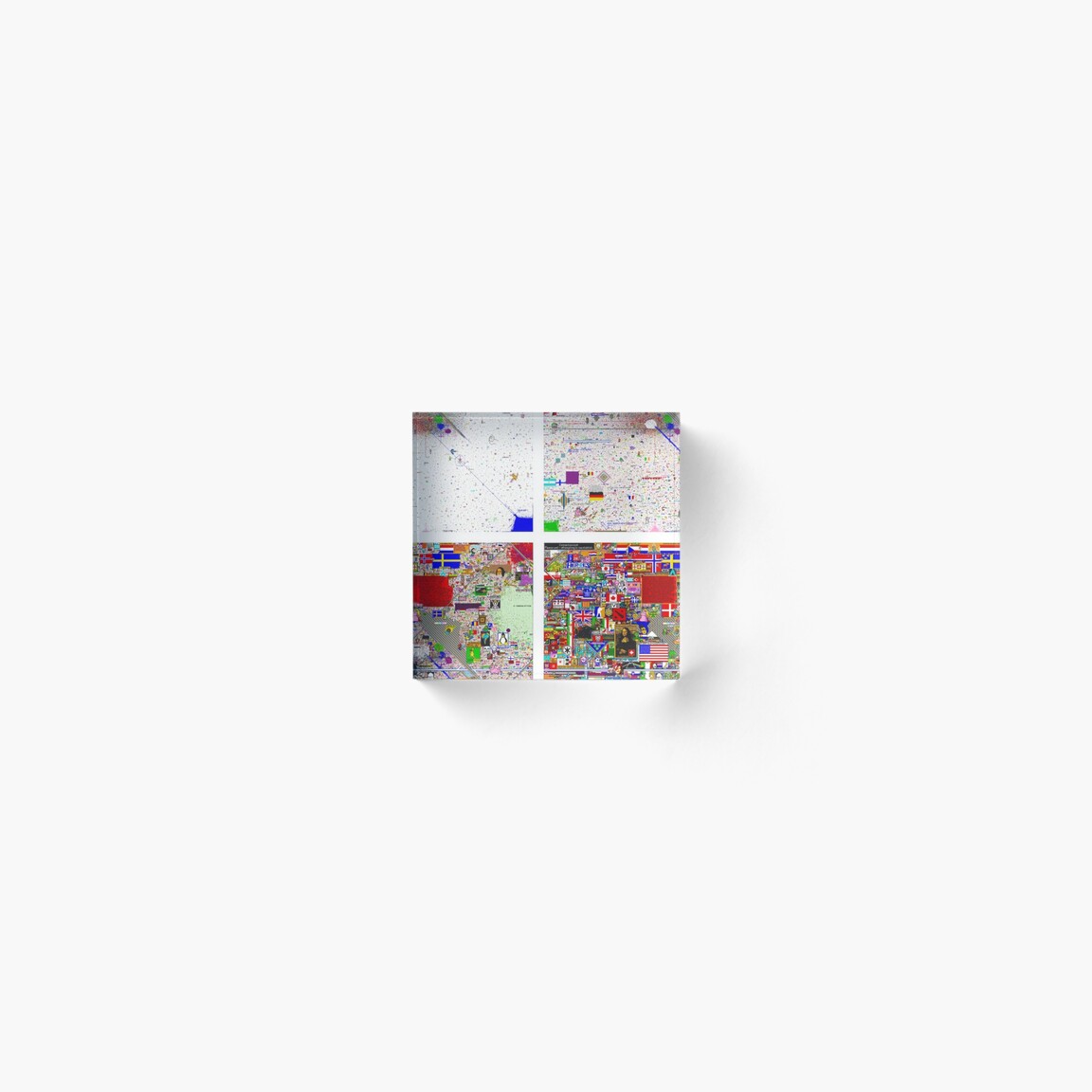 "Reddit / r / Place 12K Evolution des Canvas in Snapshots (2x2 ...