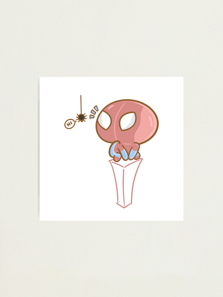 "Cute Spidey Fanart Avengers Design Sticker by artofpunii" Photographic ...