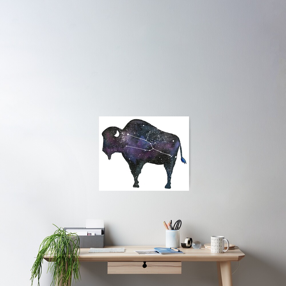 "Bison Constellation" Poster by latheandquill | Redbubble