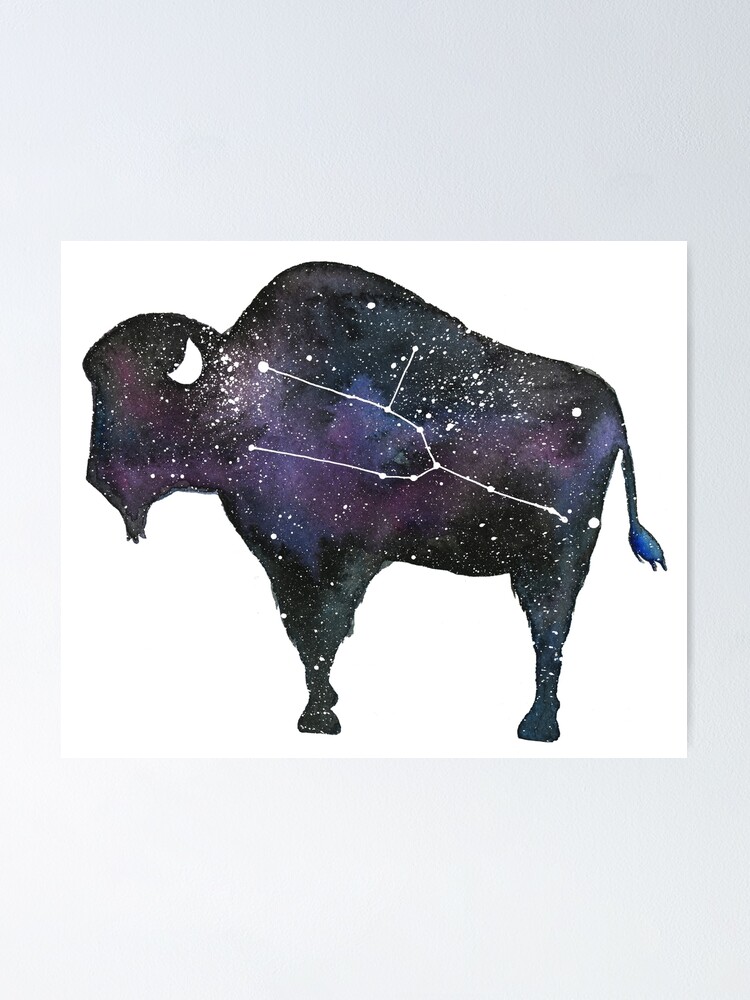 "Bison Constellation" Poster by latheandquill | Redbubble