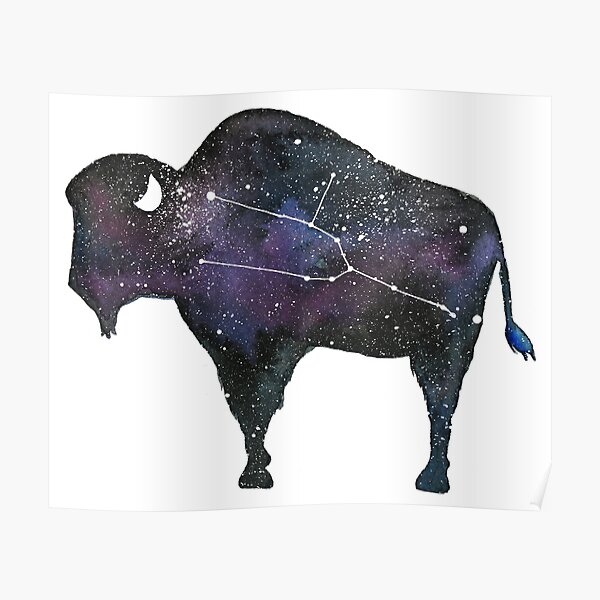 "Bison Constellation" Poster by latheandquill | Redbubble