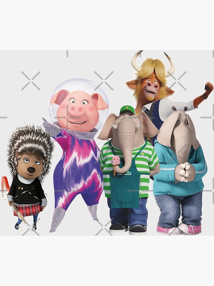 "Figures from sing 2 movie" Poster for Sale by abdo-ftouhi | Redbubble