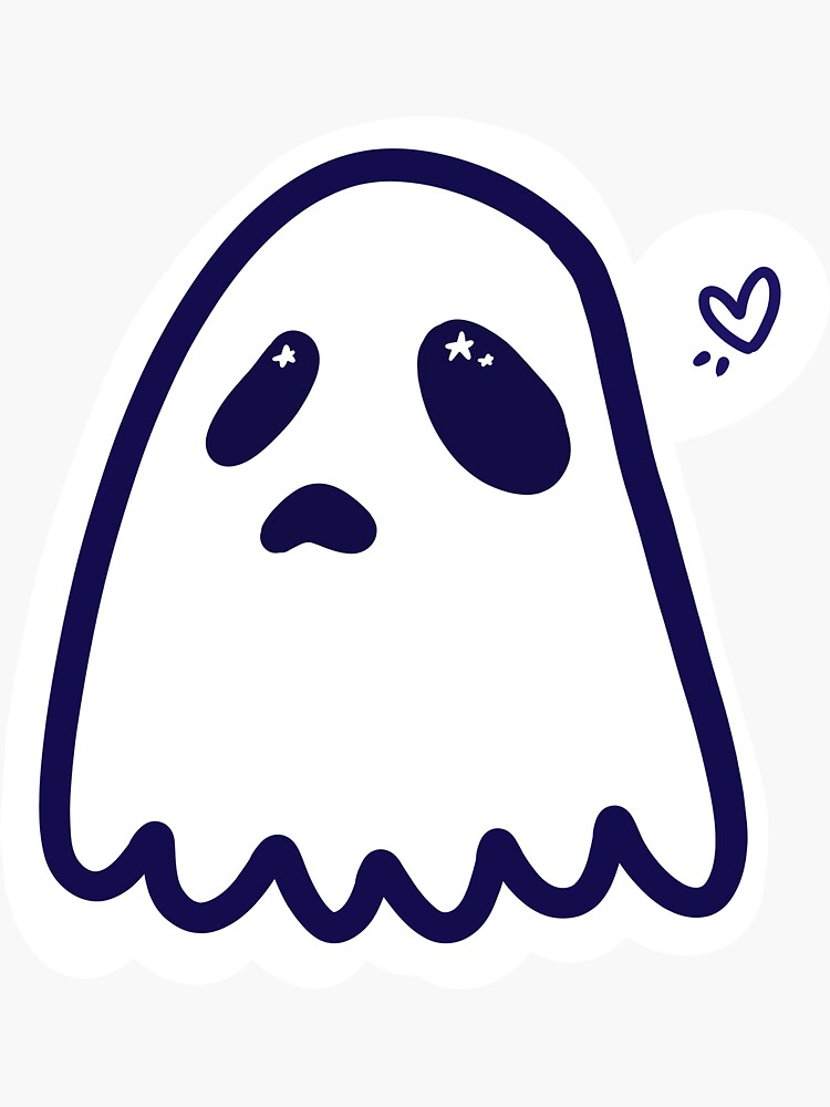 "Sad Ghost" Sticker for Sale by slugmarthart | Redbubble