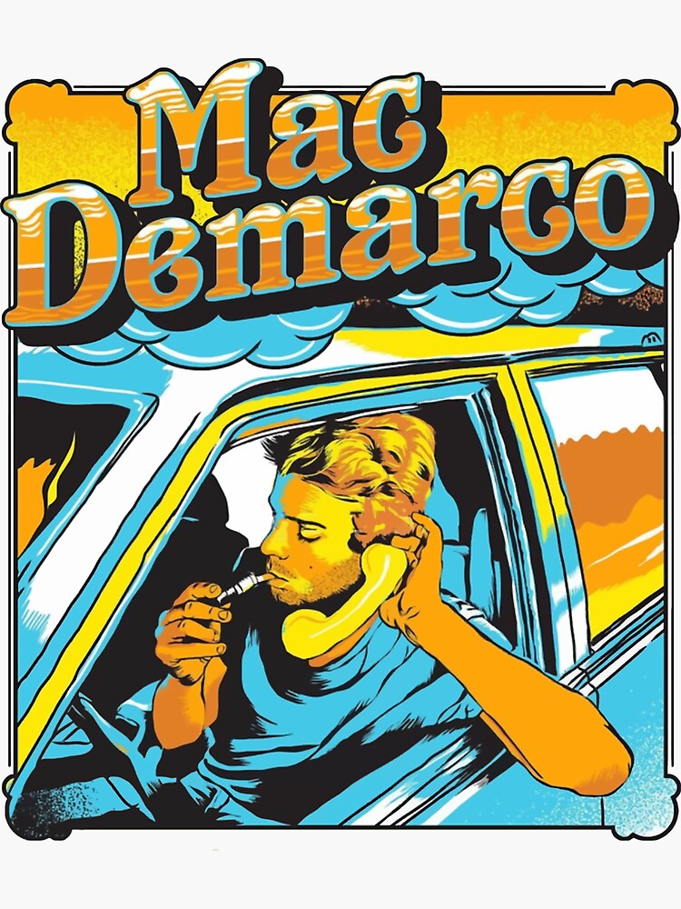 "Mac Demarco " Sticker for Sale by BunkerStore | Redbubble