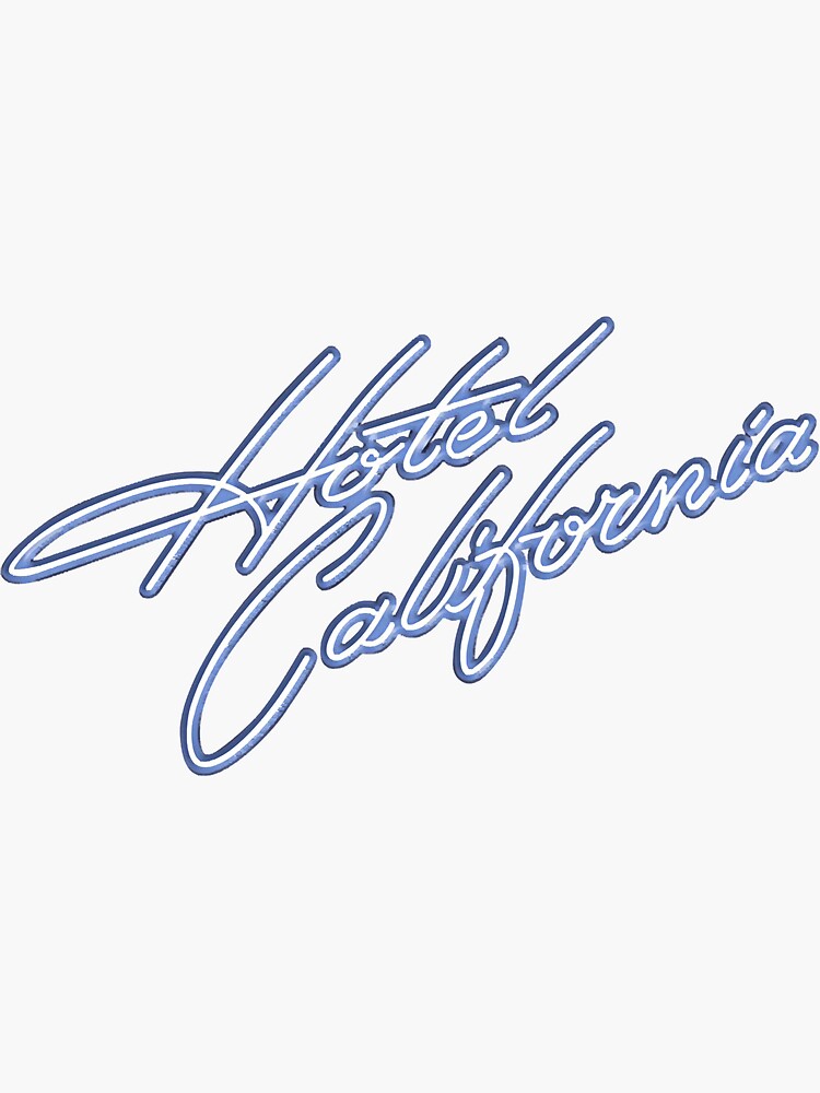 "Hotel California " Sticker for Sale by GenieRhodes | Redbubble