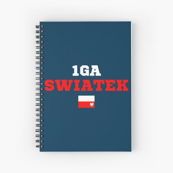 "IGA SWIATEK-SWIATEK-TEAM SWIATEK-IGA SWIATEK TENNIS" Spiral Notebook ...