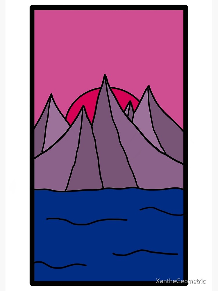 "Subtle Bi Pride Landscape" Poster for Sale by XantheGeometric | Redbubble