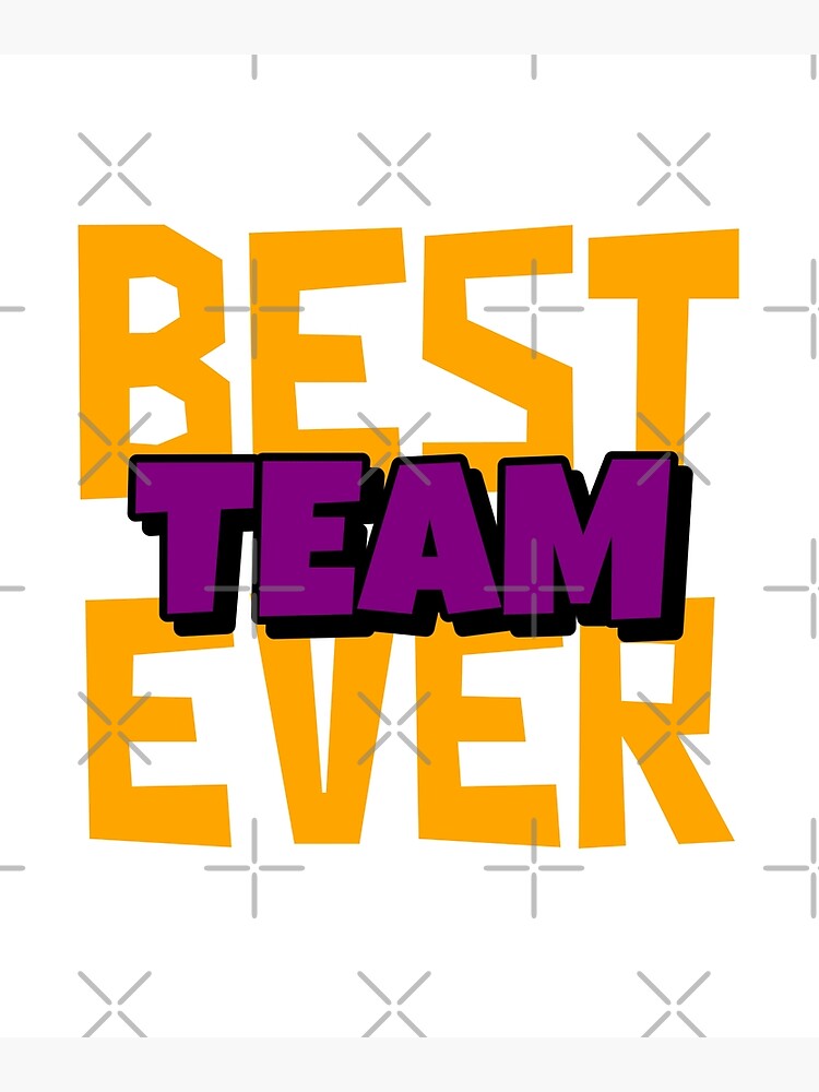 "Best Team Ever Design, Orange and Purple Team Colors" Poster for Sale ...