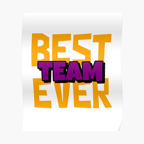 "Best Team Ever Design, Orange and Purple Team Colors" Poster for Sale ...