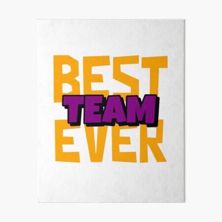 "Best Team Ever Design, Orange and Purple Team Colors" Art Board Print ...