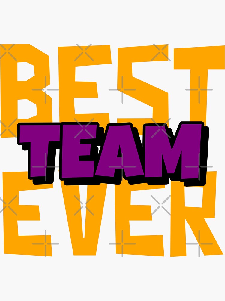 "Best Team Ever Design, Orange and Purple Team Colors" Sticker for Sale ...