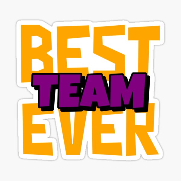 "Best Team Ever Design, Orange and Purple Team Colors" Sticker for Sale ...
