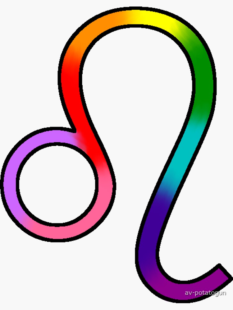"Rainbow Flag Leo" Sticker for Sale by av-potatogun | Redbubble