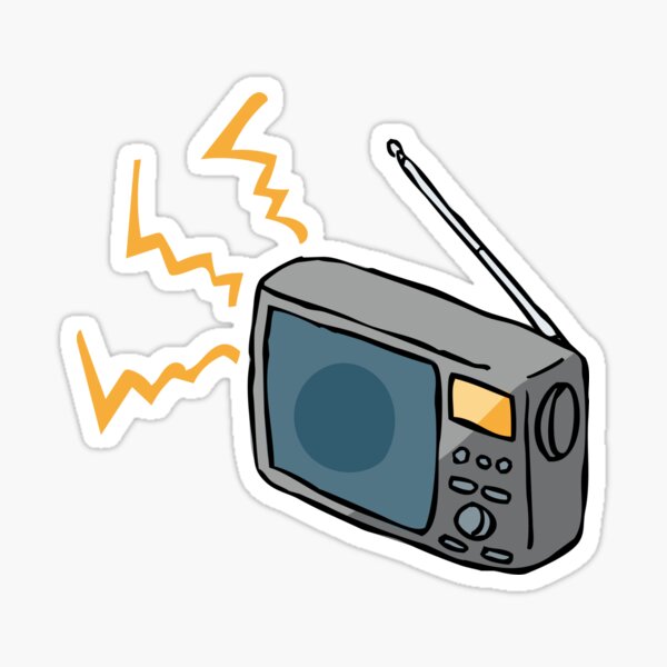 "Radio" Sticker for Sale by JustCoolShop | Redbubble