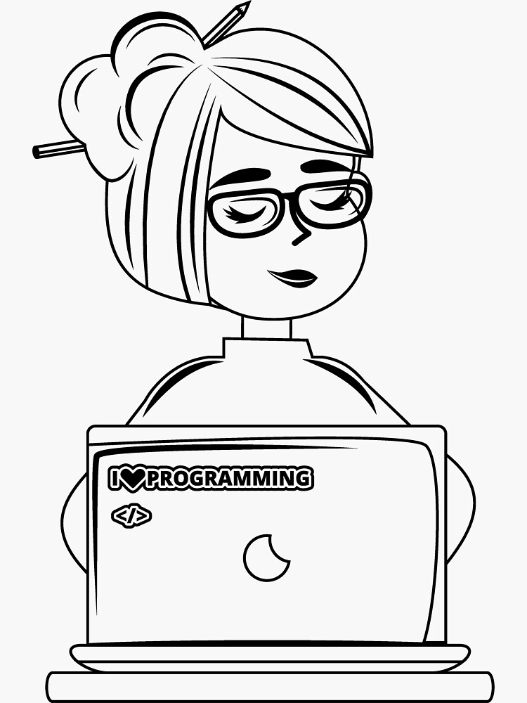 "Girl coder - I love programming" Sticker for Sale by anilgowda | Redbubble