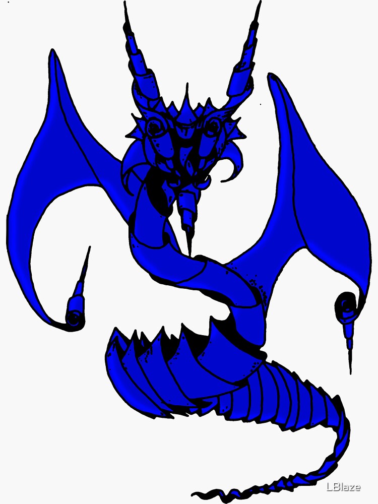"Blue Origami Dragon Art" Sticker for Sale by LBlaze | Redbubble