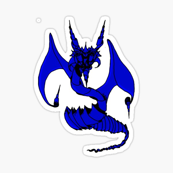 "Blue Origami Dragon Art" Sticker for Sale by LBlaze | Redbubble