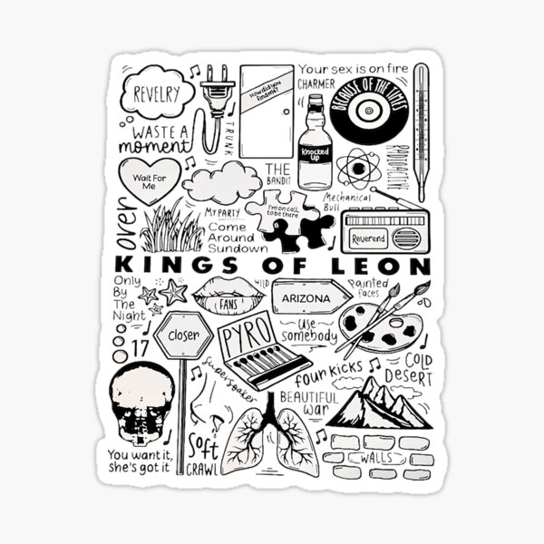 "Kings of leon" Sticker for Sale by eagleboyh | Redbubble