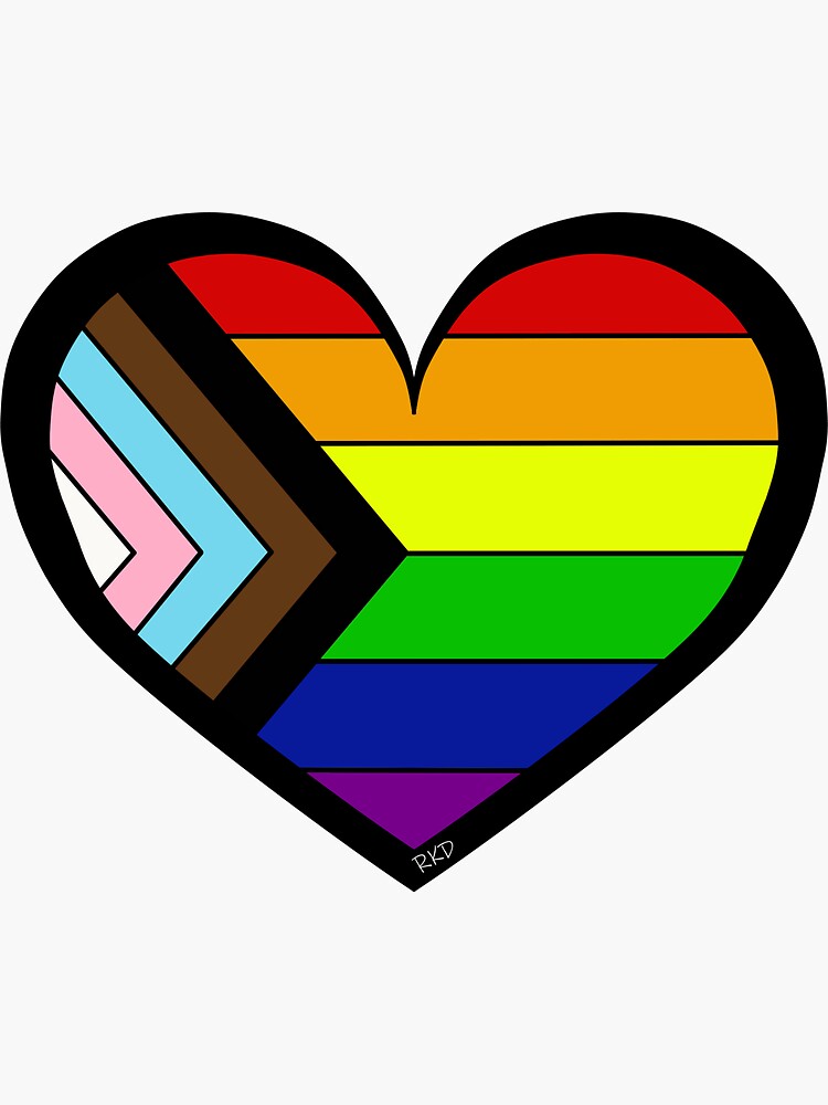 "Progressive Pride Heart" Sticker for Sale by Comfort-Station | Redbubble