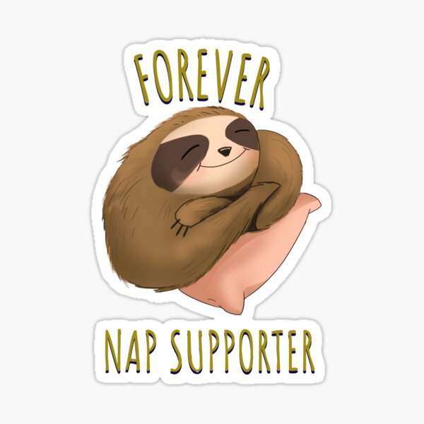 "Sloth taking nap" Sticker for Sale by Verbiage24 | Redbubble