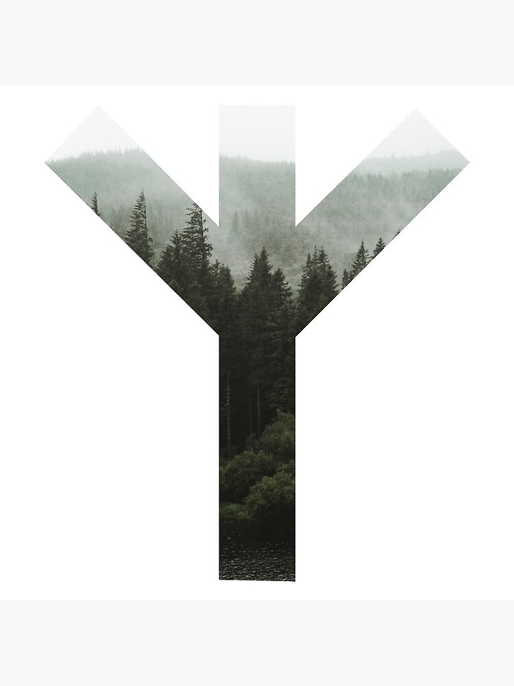 "Algiz Life Forest Rune Symbol" Art Print for Sale by XWBdesigns ...