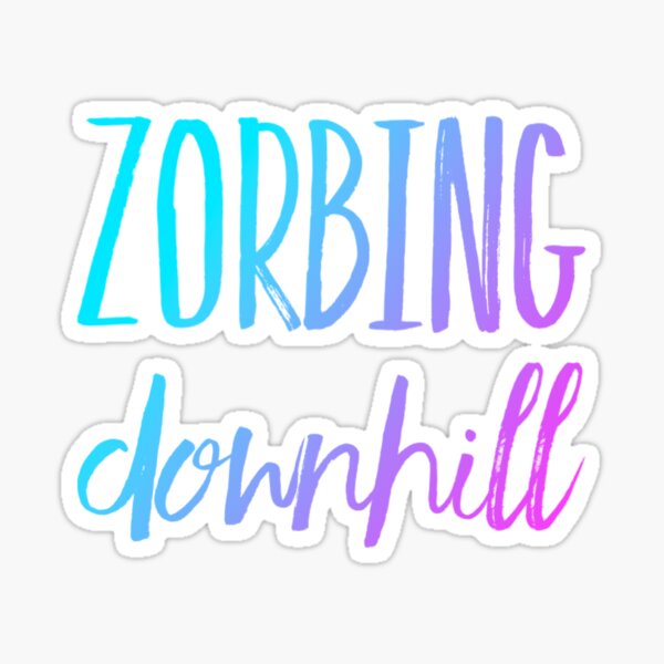 "Zorbing Down Hill" Sticker for Sale by SweetWearStore | Redbubble
