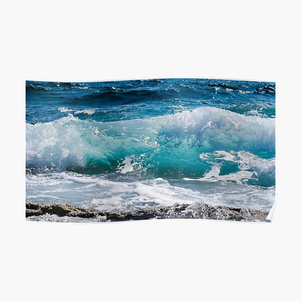 "Waves ocean beach" Poster for Sale by Chary7 | Redbubble