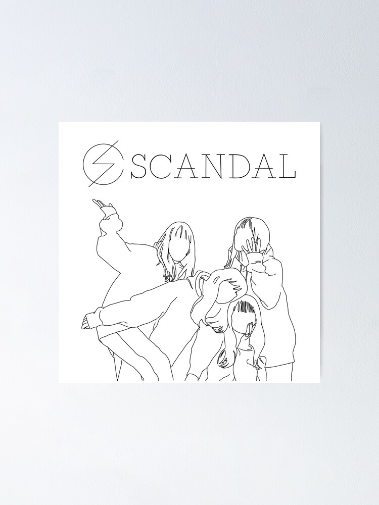 "Scandal Japanese Band Line Art with Logo" Poster for Sale by ...