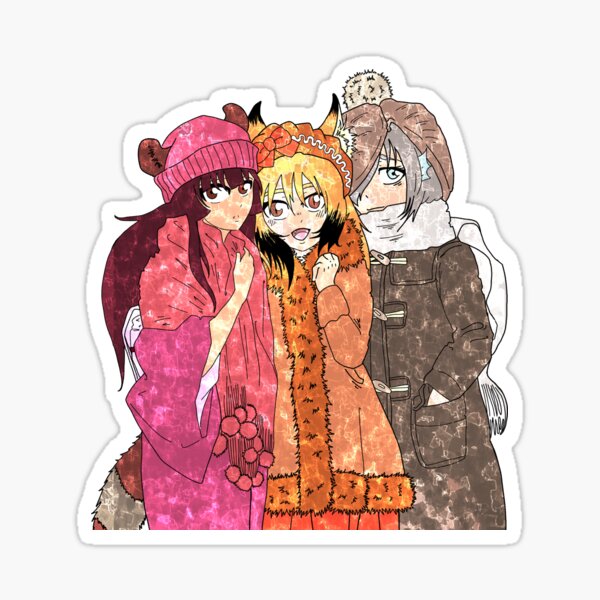 "Pretty Yokai Girls" Sticker for Sale by mayapplemag | Redbubble