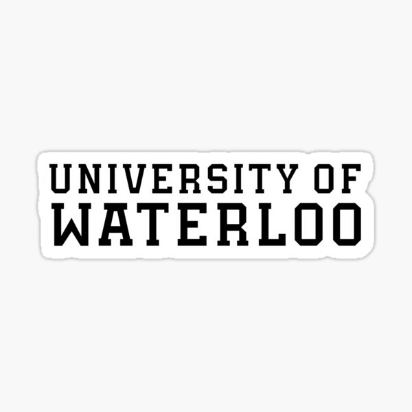 "University of Waterloo Retro Varsity Lettering" Sticker for Sale by ...