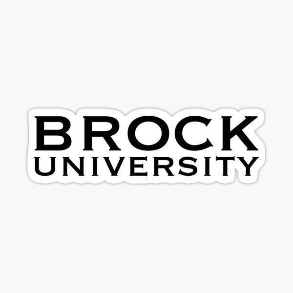 "Brock University Block Letters" Sticker by jessicaleah15 | Redbubble