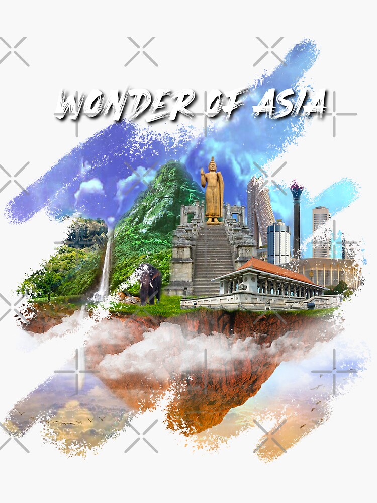 "Wonder Of Asia" Sticker for Sale by ceyloneye | Redbubble